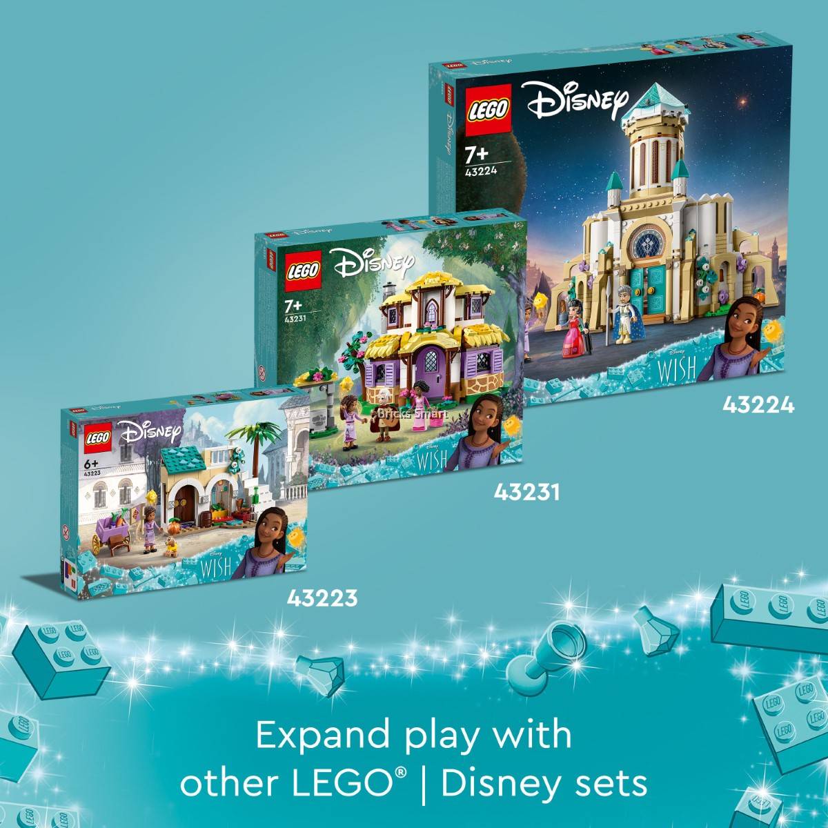 LEGO 43223 Disney Asha in the City of Rosas Building Toy Set