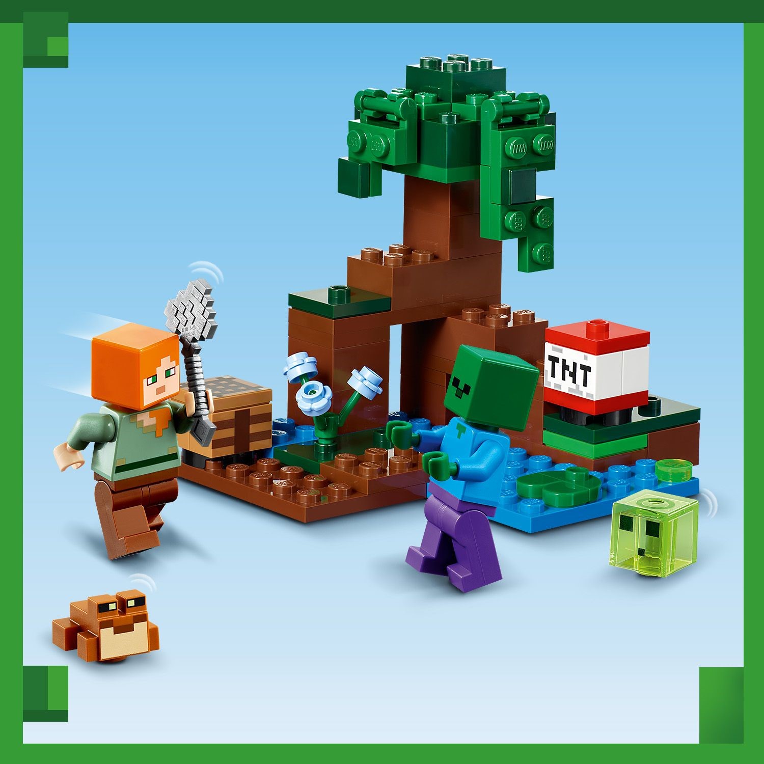 LEGO 21240 Minecraft The Swamp Adventure Building Toy Set