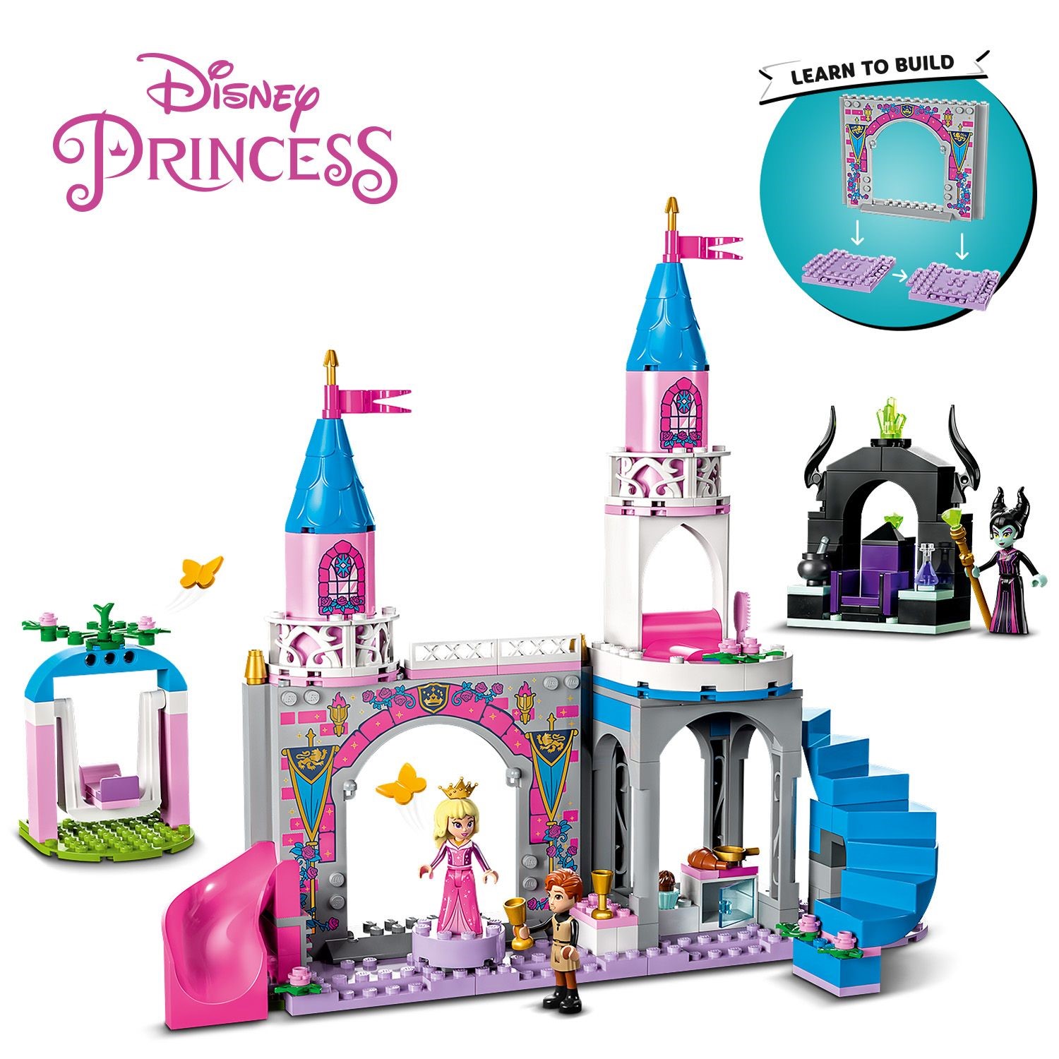LEGO 43211 Disney Auroras Castle Building Toy Set